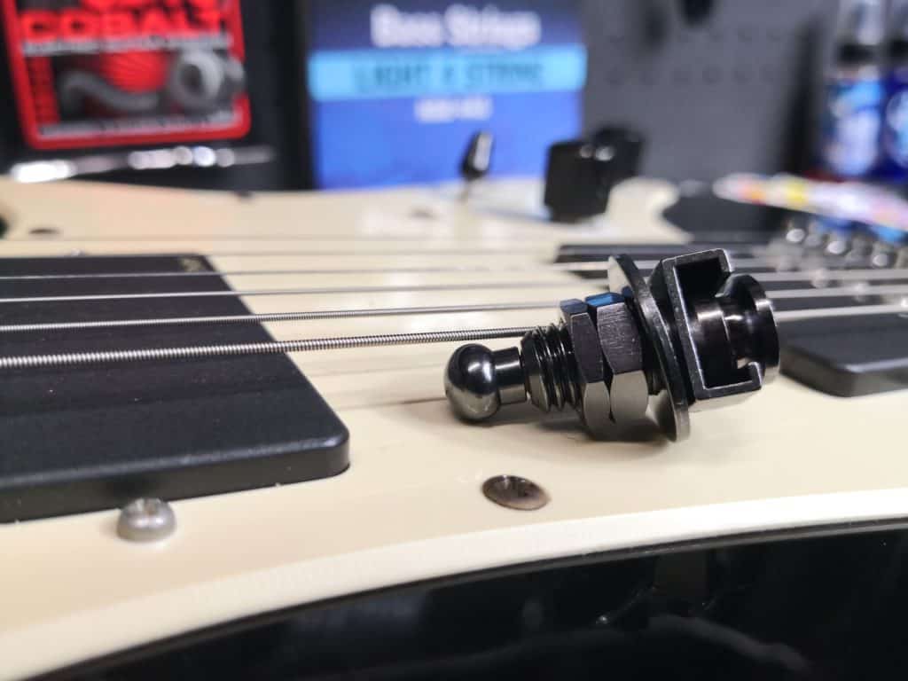 Perfect Lock Bolt guitar strap locks | Scarebear