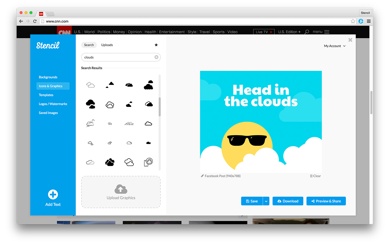 Stencil—online graphic design tool for Bloggers and social media